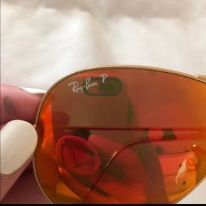 Ray-Ban | Accessories | Polarized Rayban Aviators Reflective Redorange ...